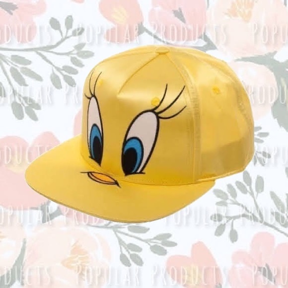 Warner Bros. | Accessories | Looney Tunes Tweety Satin Flat Visor ...
